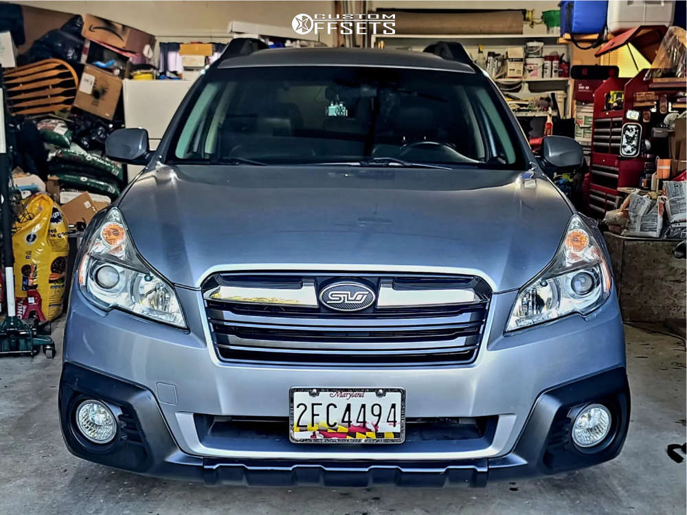 2013 Subaru Outback with 18x8.5 35 AVID1 Av6 and 235/50R18 Continental ...