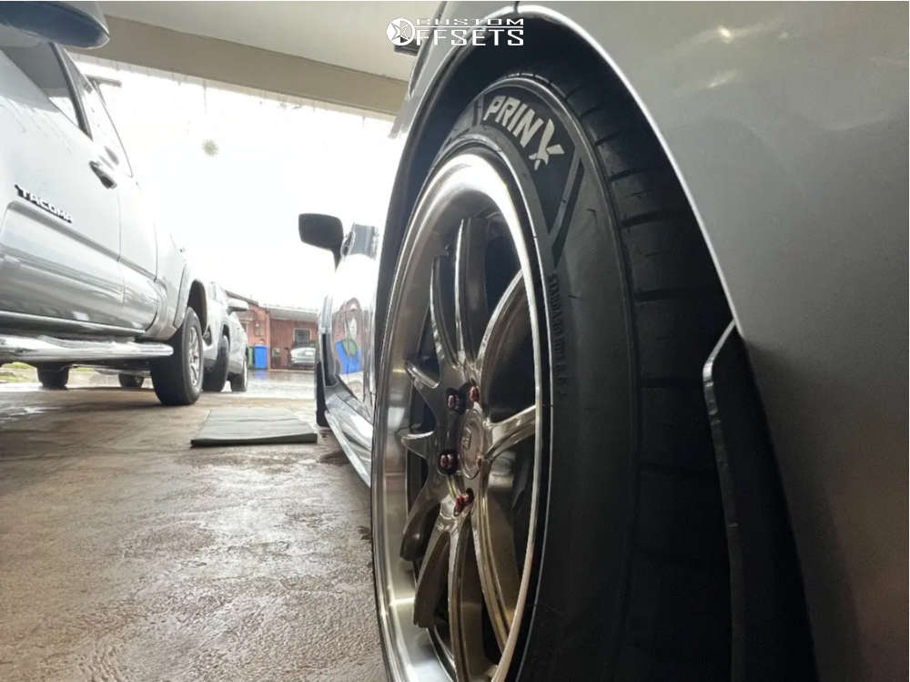 2015 Subaru WRX with 18x8.5 35 Aodhan Ds02 and 225/40R18 Prinx Hirace ...