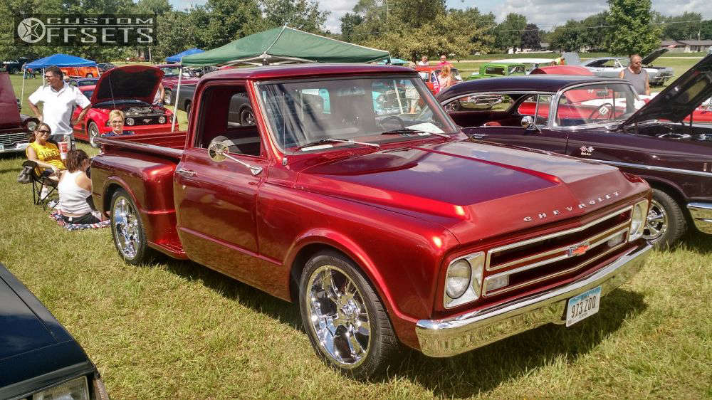 1967 Chevrolet C10 Pickup with 20x9 0 Rocket Racing Booster 6 and 275 ...