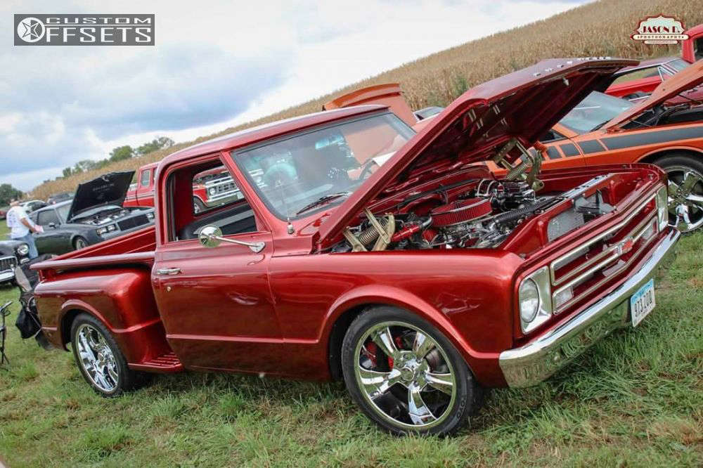 1967 Chevrolet C10 Pickup with 20x9 0 Rocket Racing Booster 6 and 275 ...