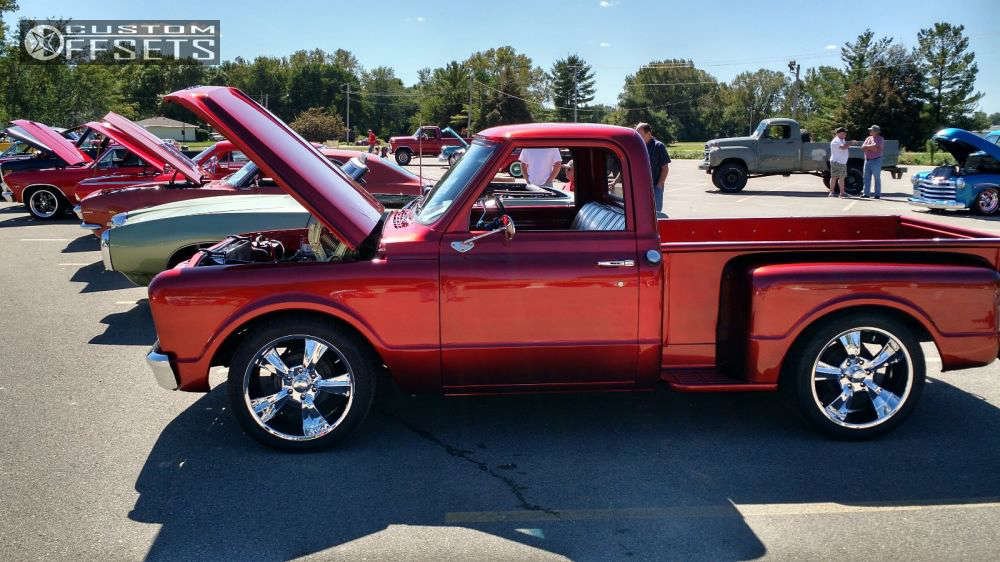 1967 Chevrolet C10 Pickup with 20x9 0 Rocket Racing Booster 6 and 275 ...