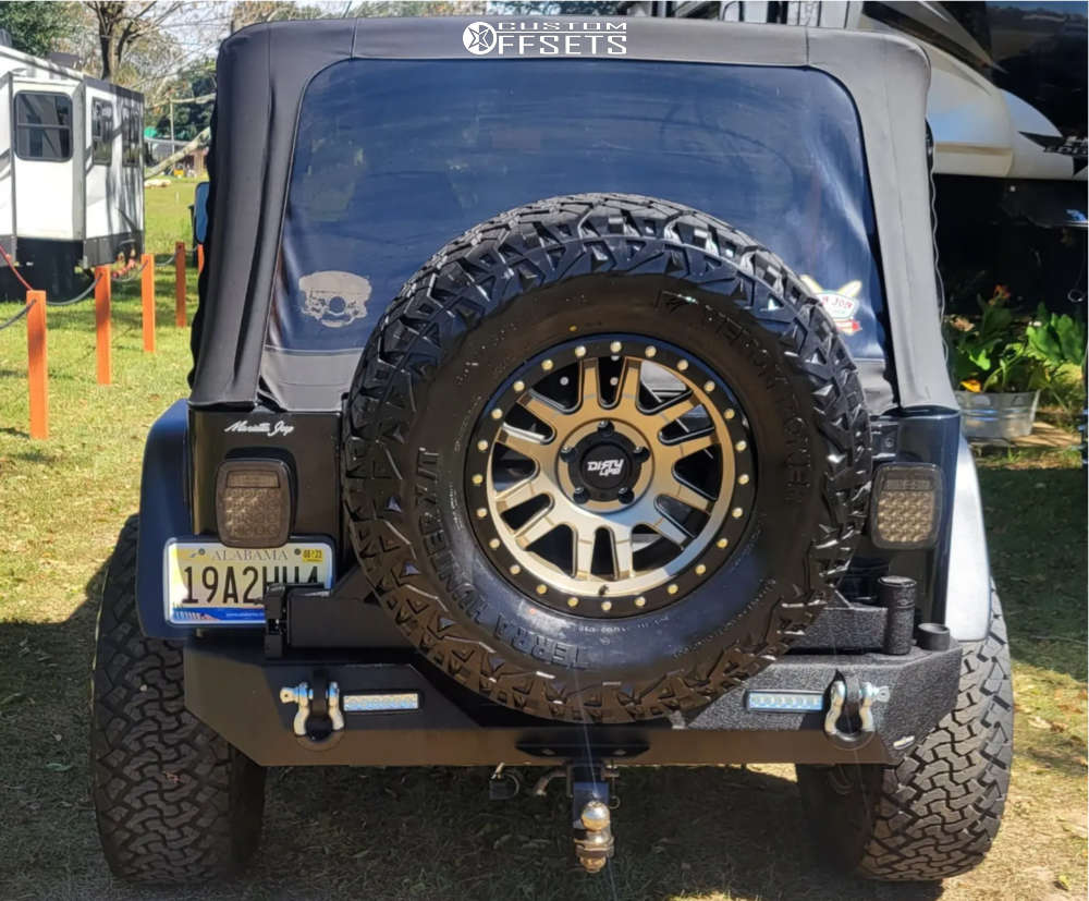 2001 Jeep Wrangler with 17x9 -12 Dirty Life Dt-1 and 35/12.5R17 Venom ...