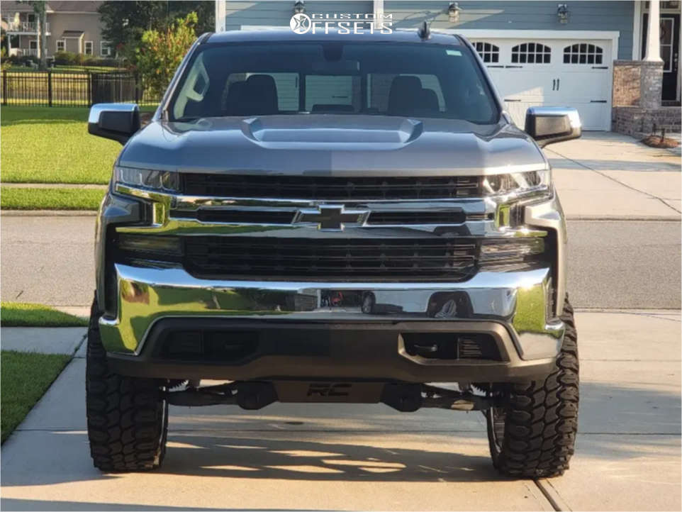 2021 Chevrolet Silverado 1500 with 24x10 31 Strada Replicas Gm Snowflake Replica and 35/12.5R24 ...