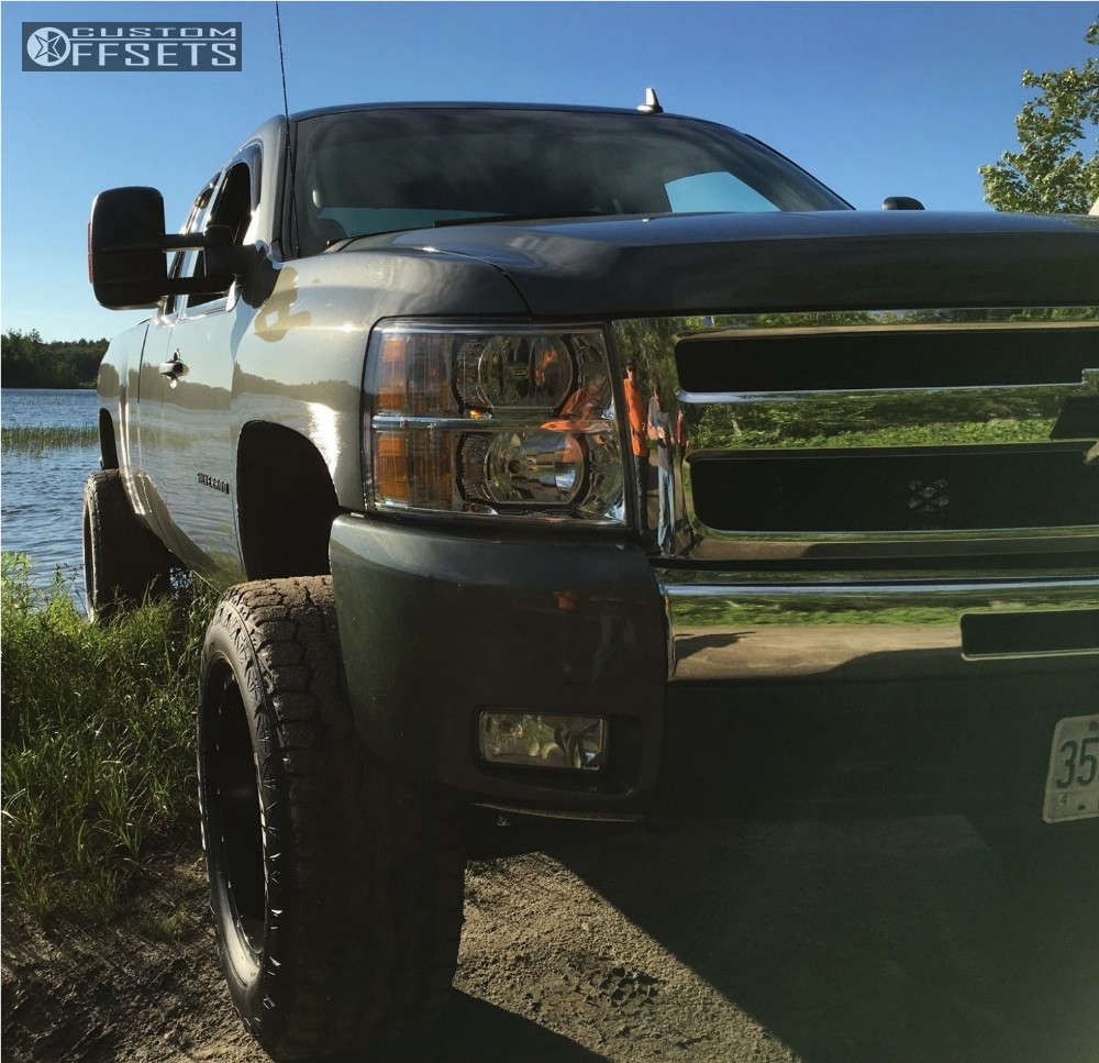 2011 Chevrolet Silverado 1500 with 20x10 -24 Fuel Maverick D537 and 325/60R20 Falken Wild Peak ...