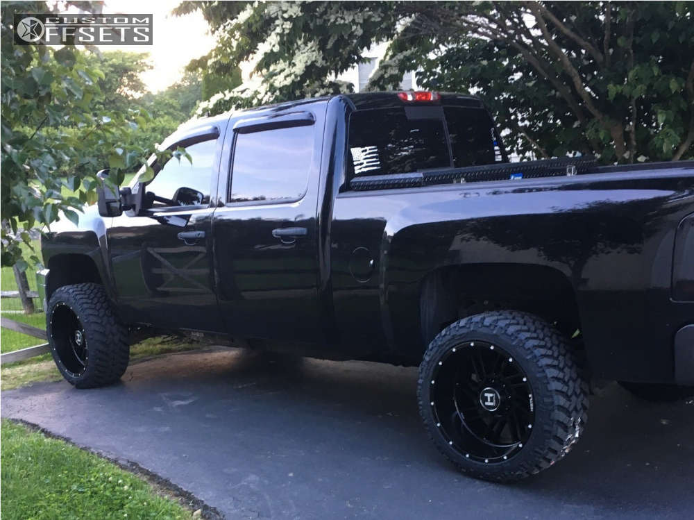 2011 Chevrolet Silverado 3500 HD with 22x12 -44 Hostile Stryker and 33/ ...