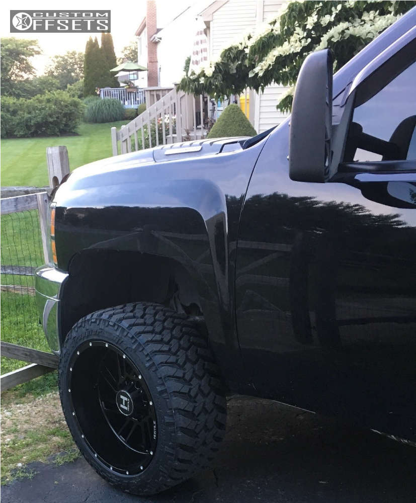 2011 Chevrolet Silverado 3500 HD with 22x12 -44 Hostile Stryker and 33/ ...