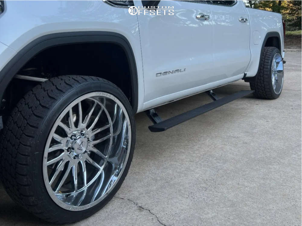 2021 Gmc Sierra 1500 With 24x12 44 Axe Offroad Hades And 305 35r24