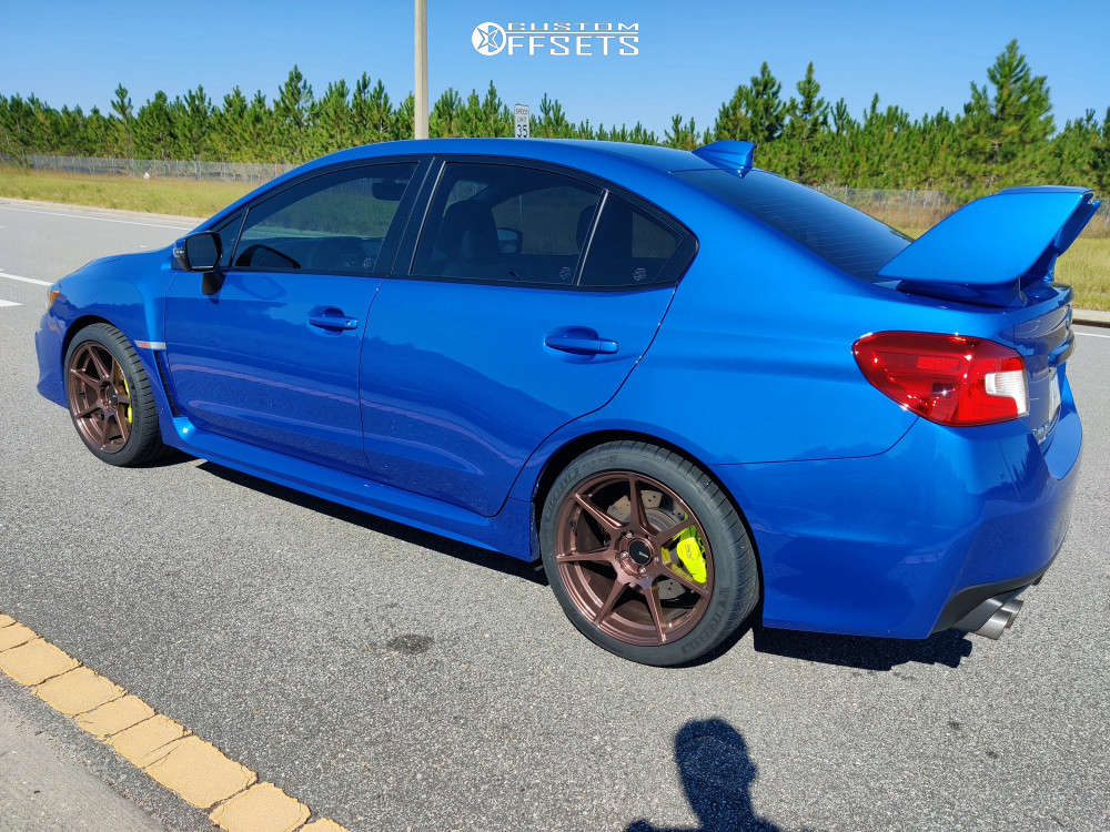 2021 Subaru WRX STI with 18x9.5 38 Enkei Tfr and 265/35R18 Michelin ...