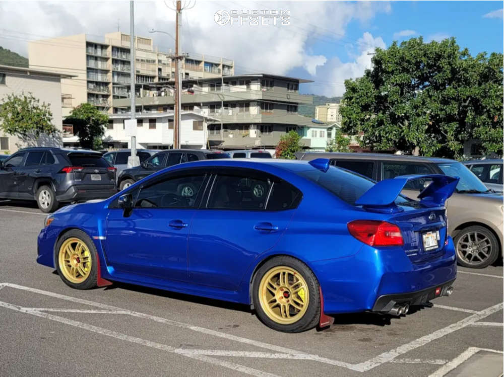 2021 Subaru WRX STI with 18x8.5 40 Enkei Rpf1 and 245/45R18 Continental ...
