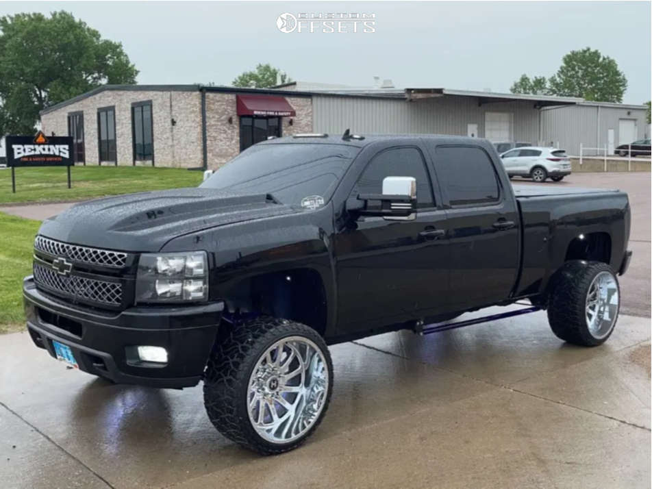 2011 Chevrolet Silverado 2500 HD with 24x14 -76 Hardcore Offroad Hc15 ...
