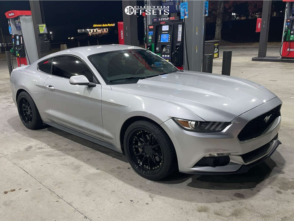 2015 Ford Mustang with 19x9.5 22 Aodhan DS07 and 255/40R19 Firestone ...