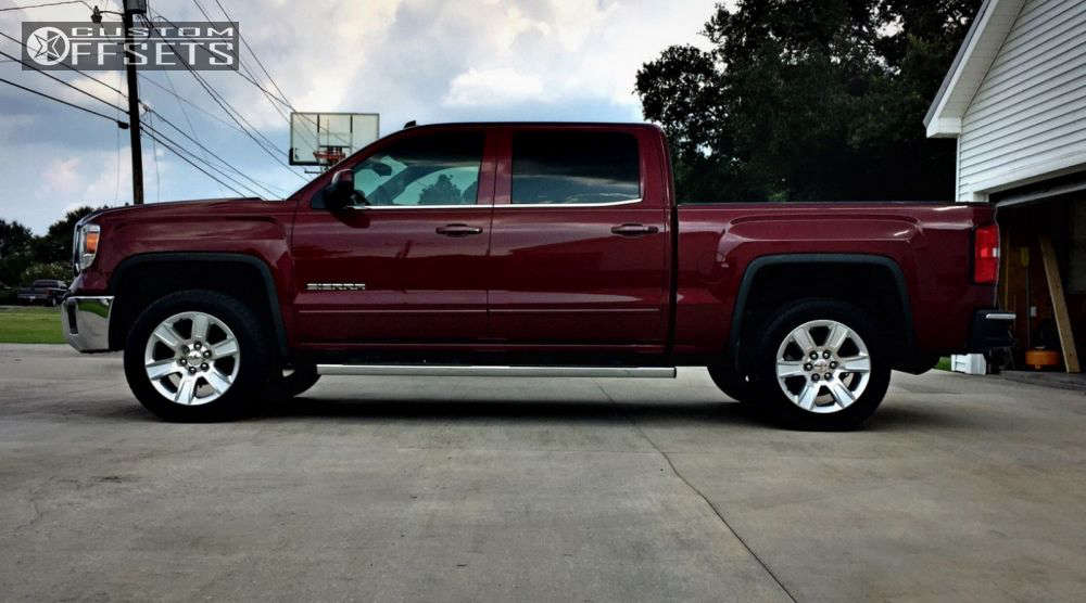 2014 GMC Sierra 1500 with 20x9 34 OEM Wheels Spaced Out Stockers and ...