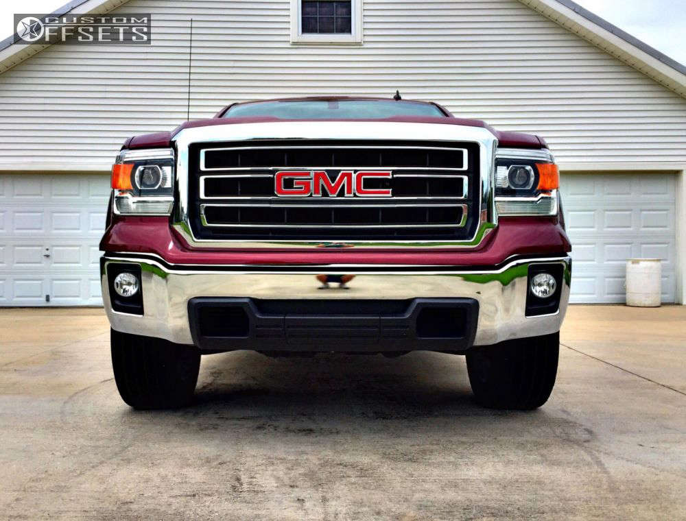 2014 GMC Sierra 1500 with 20x9 34 OEM Wheels Spaced Out Stockers and ...