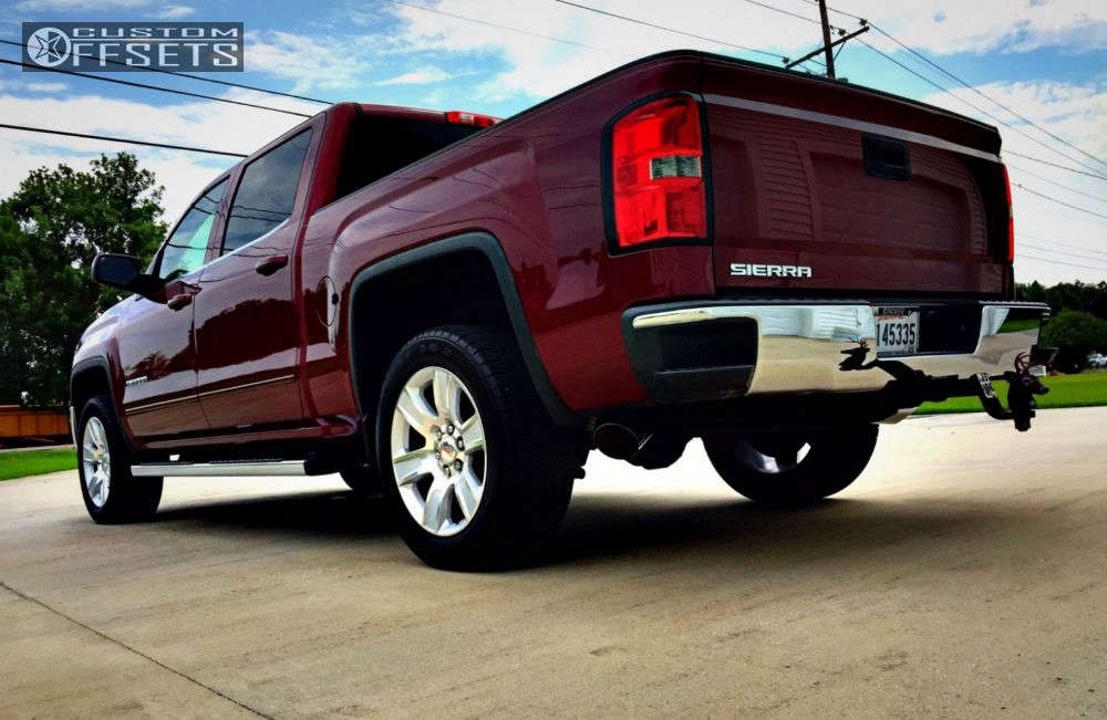 2014 GMC Sierra 1500 with 20x9 34 OEM Wheels Spaced Out Stockers and ...