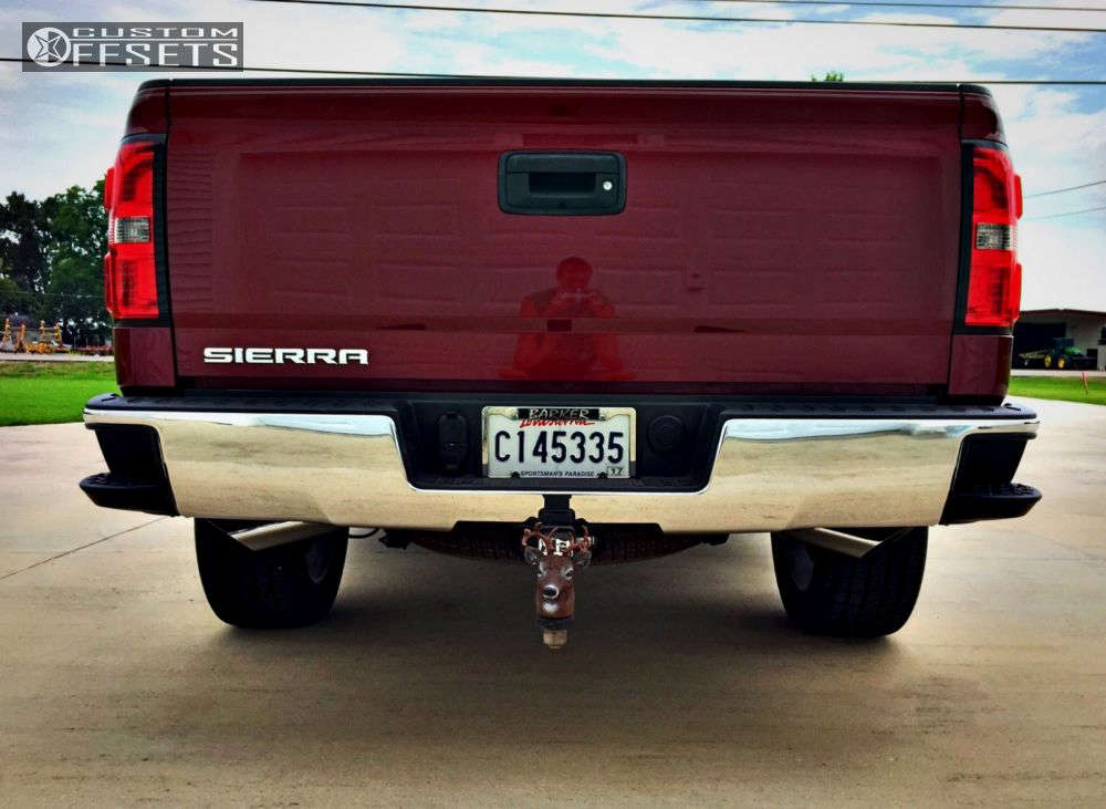 2014 GMC Sierra 1500 with 20x9 34 OEM Wheels Spaced Out Stockers and ...