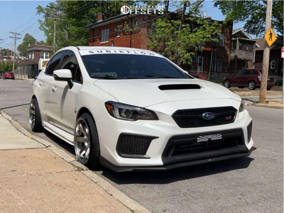 2018 Subaru WRX STI with 18x10.5 22 AVID1 Av6 and 215/35R18 Vercelli ...