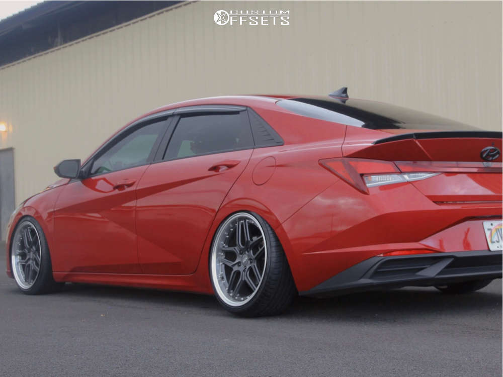 2022 Hyundai Elantra with 18x8.5 30 ESR Cs15 and 215/35R18 Delinte D7 ...