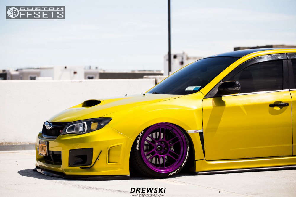 2012 Subaru WRX STI with 18x10.5 15 Enkei RPF1 and 215/40R18 Duraturn ...