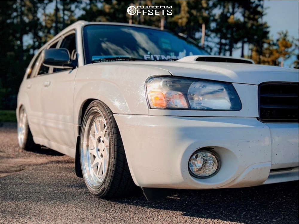 2005 Subaru Forester with 18x8.5 30 ESR Sr09 and 225/40R18 Vercelli ...