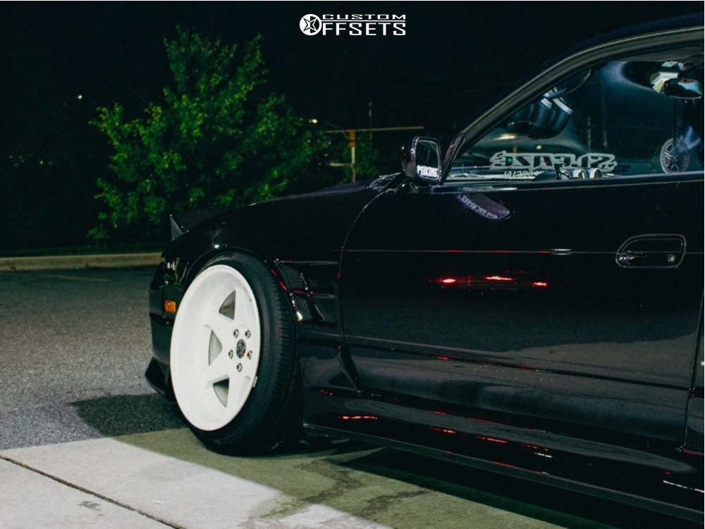 1992 Nissan 180sx with 18x10.5 10 325 Power Yabaking Spoke and 225 ...