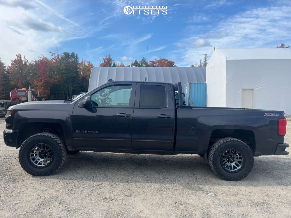 2016 Chevrolet Silverado 1500 with 17x9 -12 Vision Nemesis and 33/12 ...