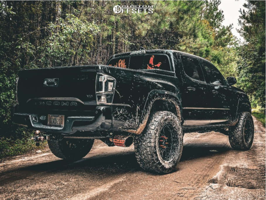 2018 Toyota Tacoma with 20x10 -25 Vision Rocker 412 and 295/55R20 Nitto ...