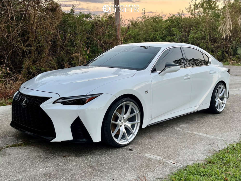2021 Lexus IS350 with 20x9 30 Aodhan Aff7 and 245/30R20 Lexani Lx-twenty and Stock | Custom Offsets