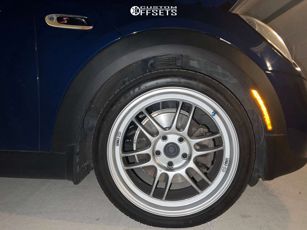 2015 Mini Cooper with 18x7.5 48 Enkei Rpf1 and 225/40R18 Falken Azenis ...