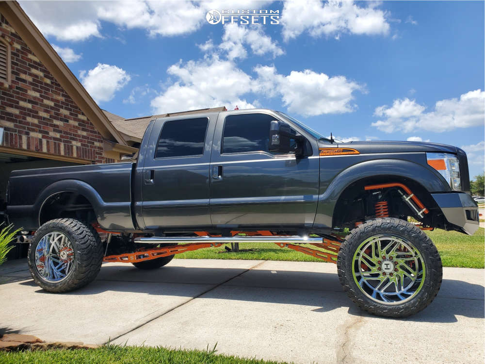 2015 Ford F-250 Super Duty with 24x14 -76 Hostile Jigsaw H116 and 38/15 ...