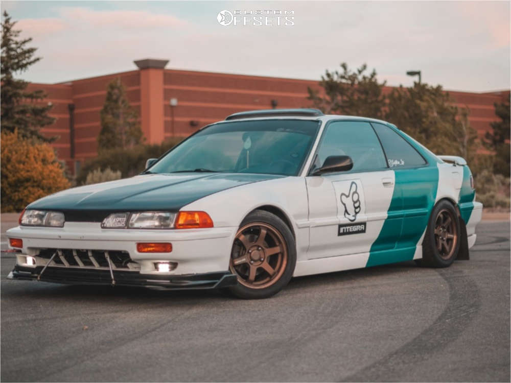 1991 Acura Integra with 15x7 28 Volk Te37 Sonic and 205/50R15 Nitto Neo ...