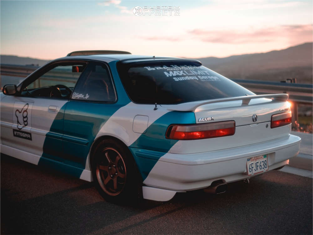 1991 Acura Integra with 15x7 28 Volk Te37 Sonic and 205/50R15 Nitto Neo ...