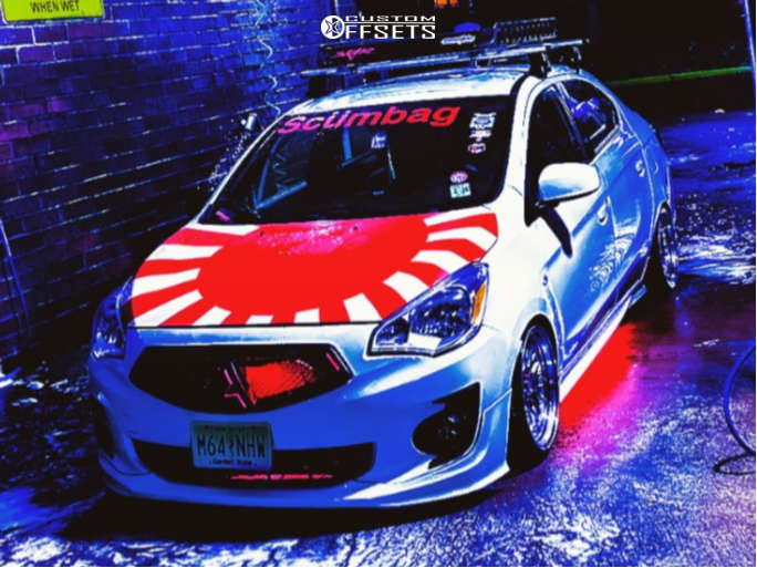 2019 Mitsubishi Mirage G4 with 16x8 35 BBS Rs and 195/40R16 Waterfall ...