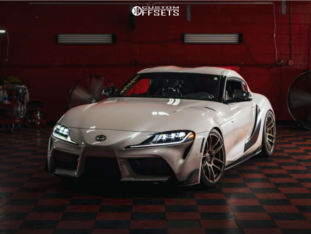2021 Toyota GR Supra with 19x9.5 22 ESR Cs8 and 255/35R19 Michelin ...