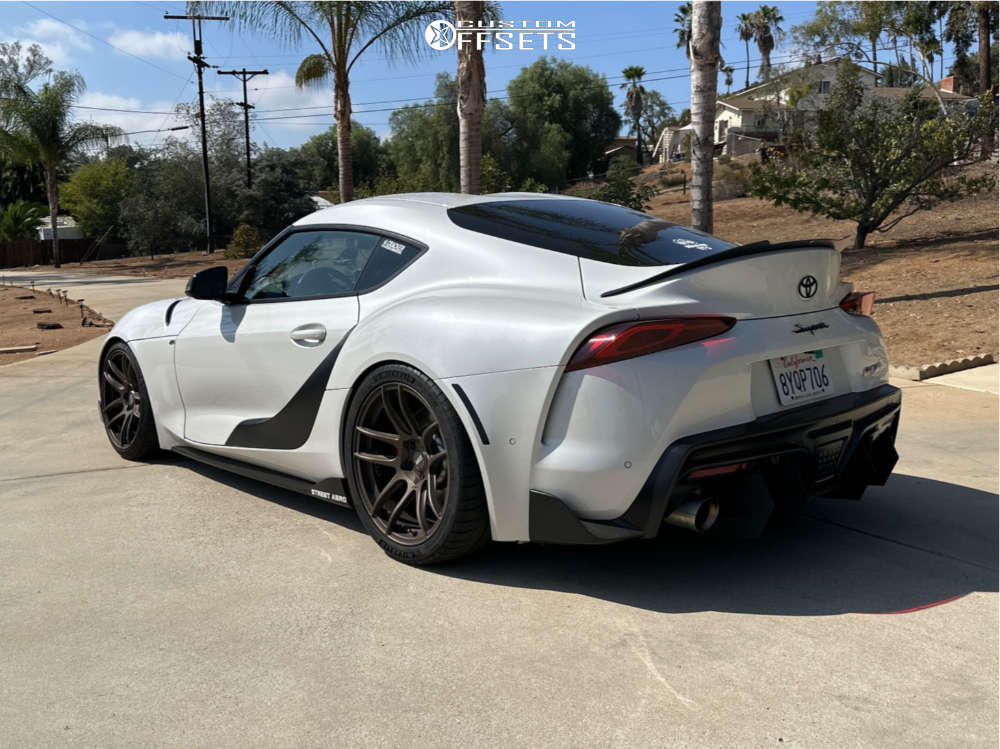 2021 Toyota GR Supra with 19x9.5 22 ESR Cs8 and 255/35R19 Michelin ...