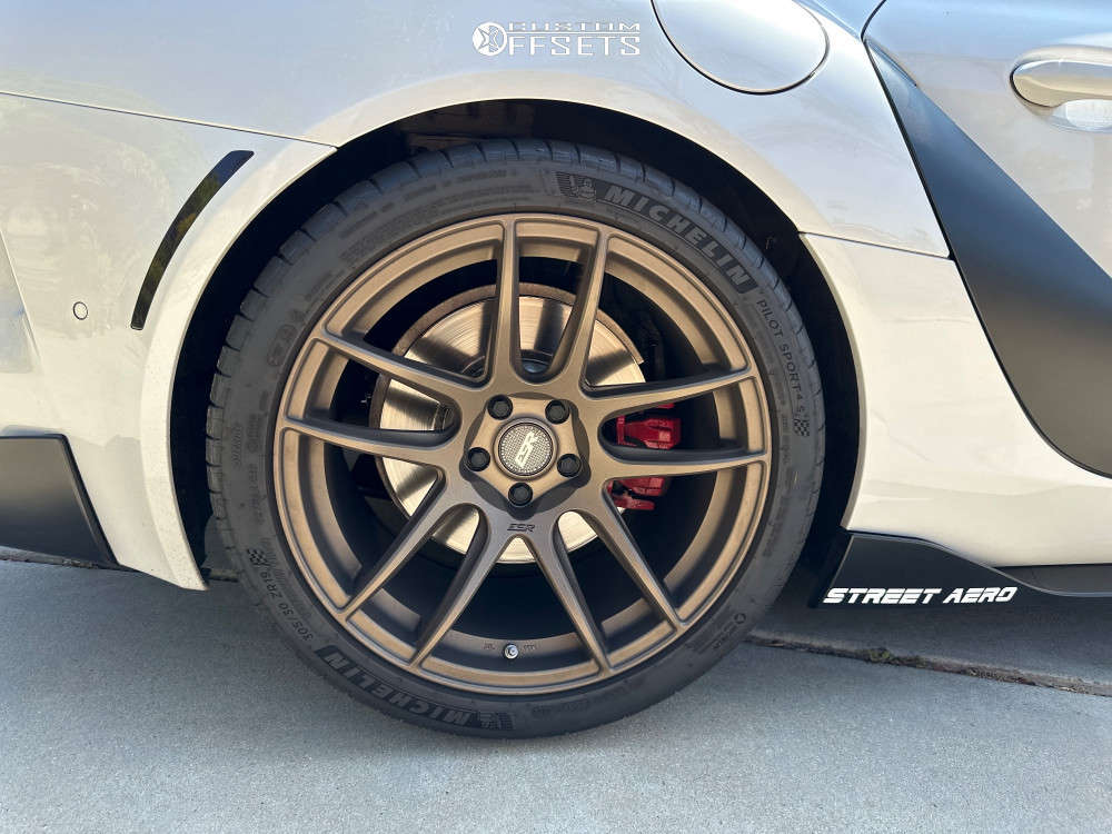 2021 Toyota GR Supra with 19x9.5 22 ESR Cs8 and 255/35R19 Michelin ...