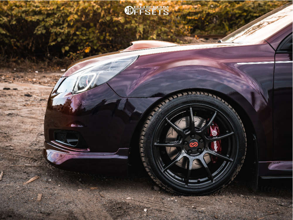 2012 Subaru Legacy with 18x9.5 40 Enkei Ts9 and 255/35R18 Michelin ...