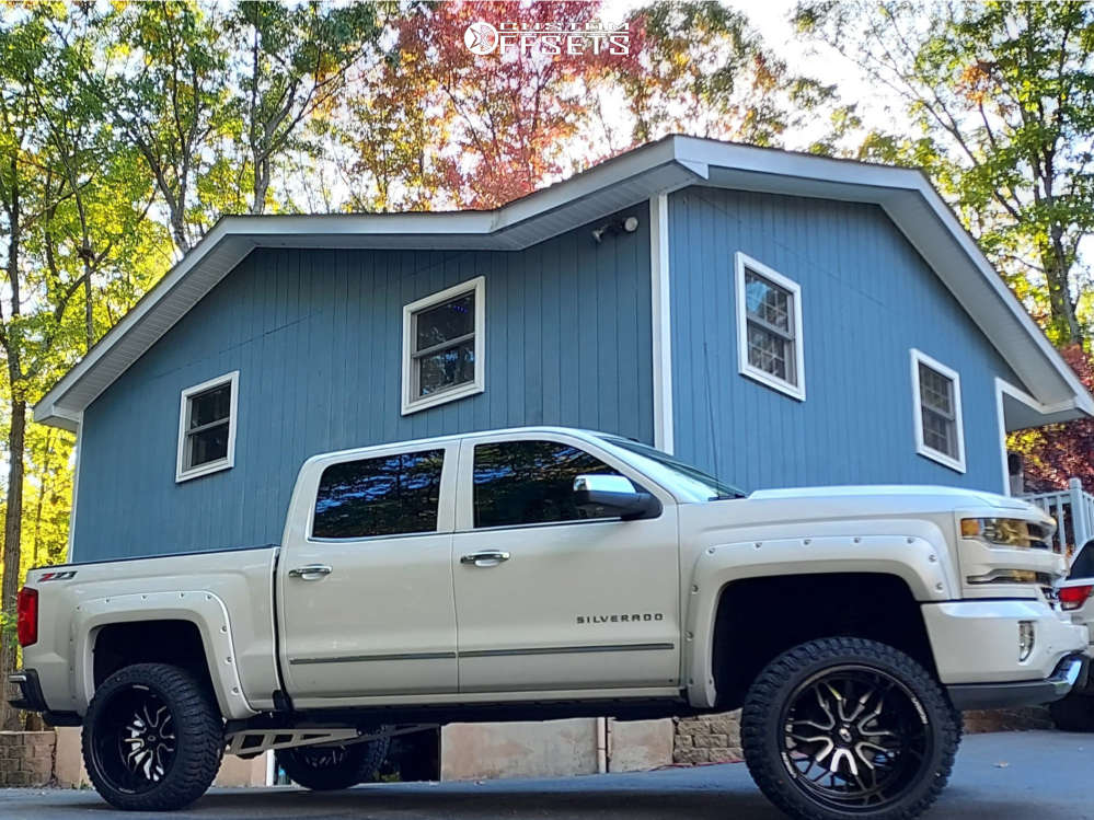 2017 Chevrolet Silverado 1500 with 22x12 -51 Vision Riot and 33/12.5R22 ...