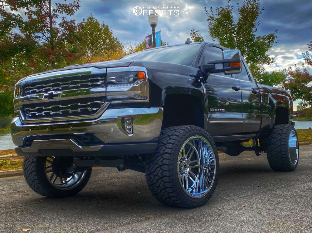 2017 Chevrolet Silverado 1500 with 24x14 -76 American Truxx Restless ...