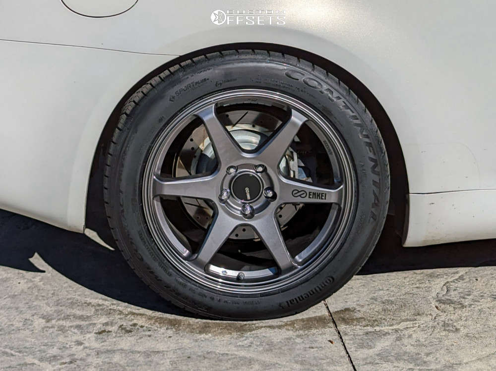 2009 INFINITI G37 with 18x8 40 Enkei T6r and 225/50R18 Continental Extremecontact Dws06 Plus and ...