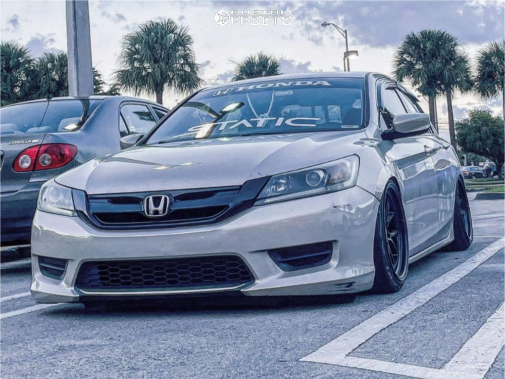 2014 Honda Accord with 18x9.5 15 Aodhan Ds08 and 225/40R18 Michelin Pilot Sport A/s 4 and ...