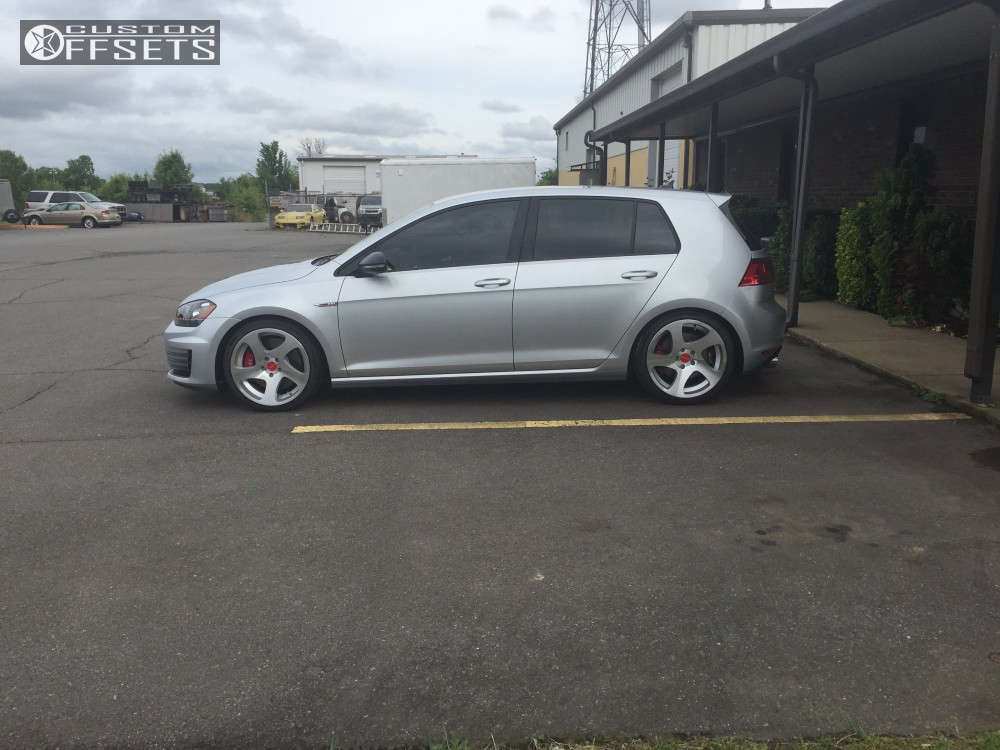 2017 Volkswagen GTI with 18x8.5 35 Rotiform Tmb and 215/40R18 Kumho ...