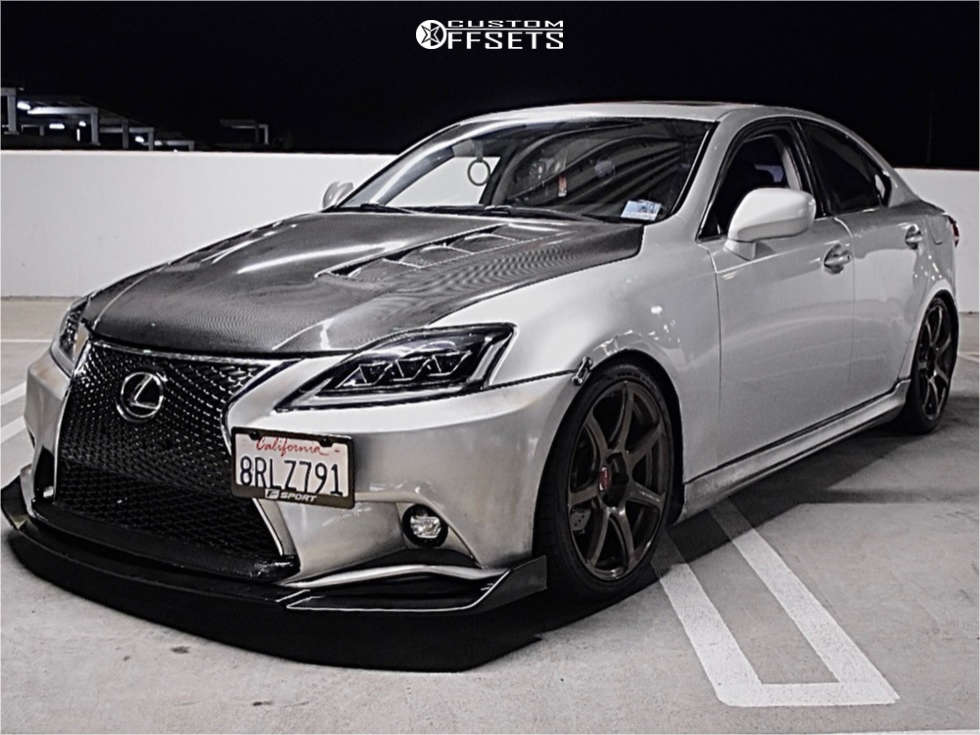 2007 Lexus IS250 with 18x8.5 38 Work Emotion T7r and 235/40R18 Falken ...