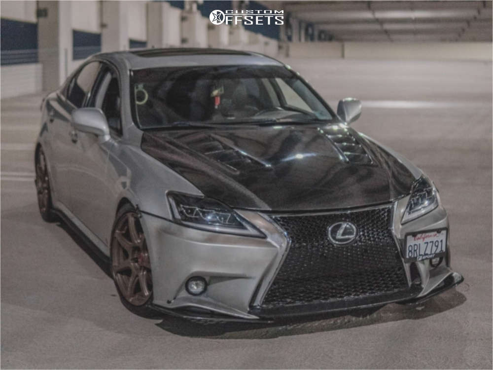 2007 Lexus IS250 with 18x8.5 38 Work Emotion T7r and 235/40R18 Falken ...