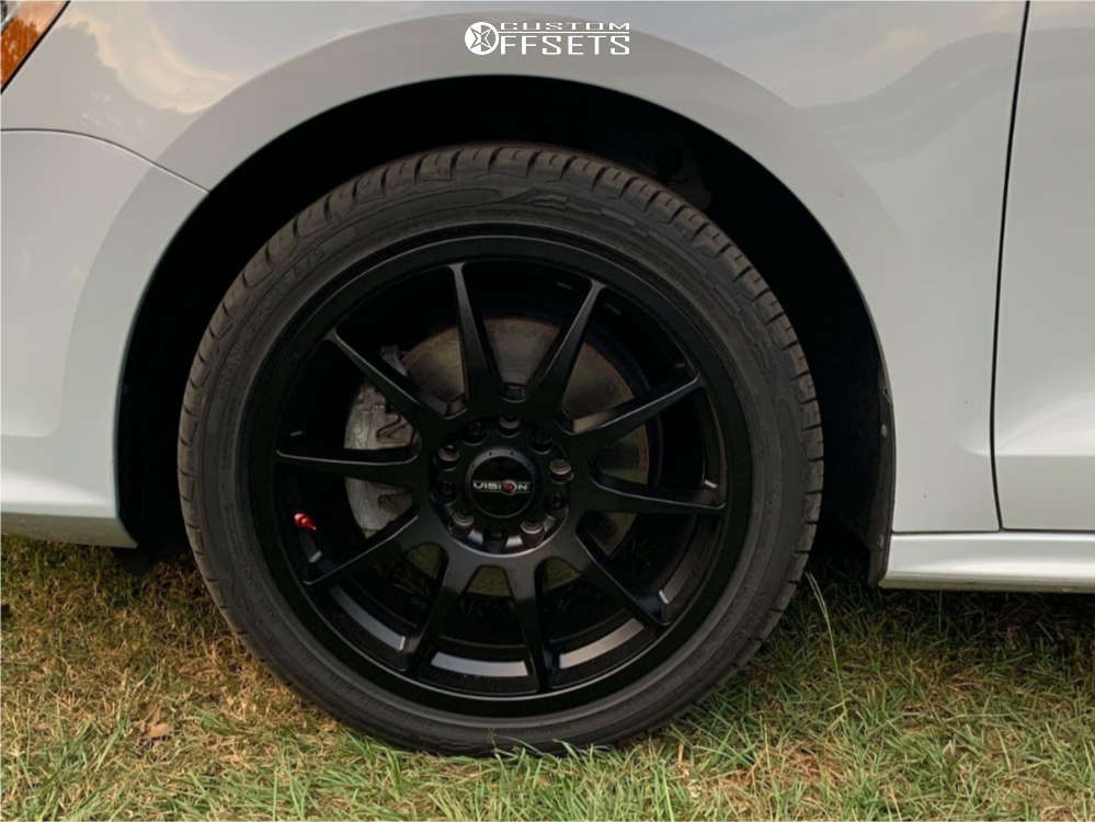 2017 Volkswagen Jetta with 17x7 38 Vision Bane and 205/45R17 Arroyo ...