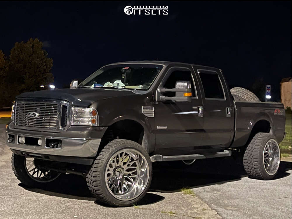2006 Ford F-250 Super Duty with 26x16 -101 KG1 Forged Trident and 37/13 ...