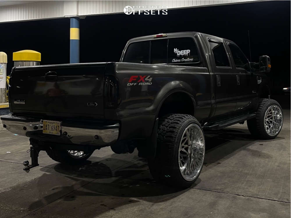 2006 Ford F-250 Super Duty with 26x16 -101 KG1 Forged Trident and 37/13 ...