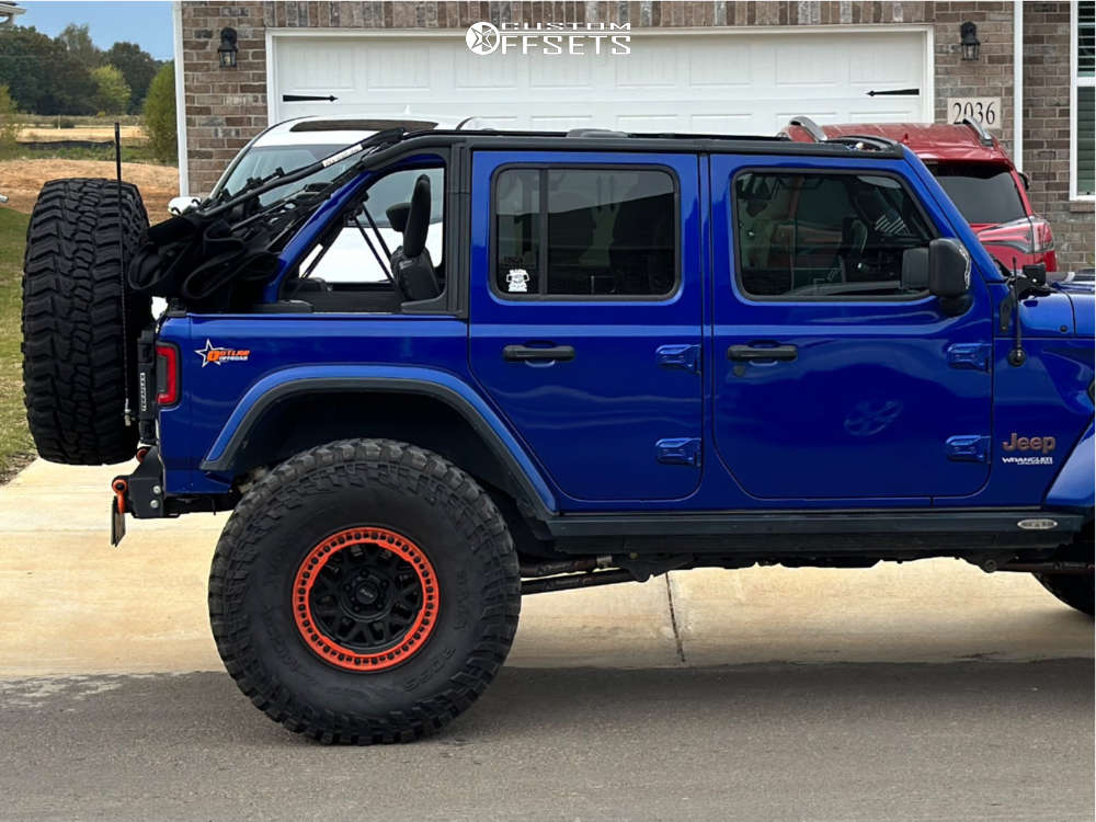 2019 Jeep Wrangler with 17x9 -38 KMC Km235 and 40/13.5R17 Mickey ...