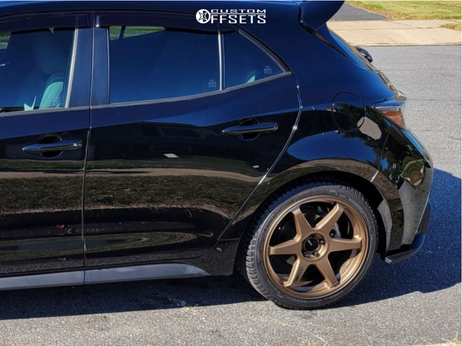 2022 Toyota Corolla with 18x8 45 Enkei T6r and 225/45R18 Michelin Cross ...