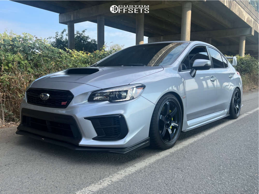 2020 Subaru WRX STI with 18x9.5 38 Volk Te37 Saga S-plus and 255/35R18 ...