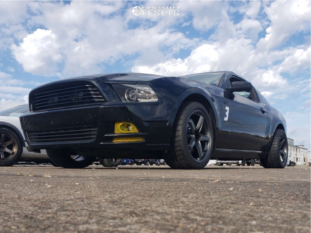 2014 Ford Mustang with 18x9.5 35 Konig Neoform and 275/35R18 Falken Azenis Rt615k Plus and Stock ...